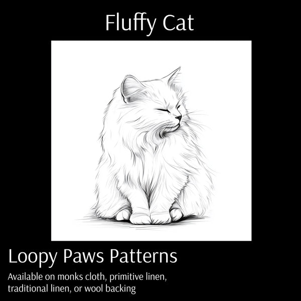 Fluffy Cat - Loopy Paws Pattern - Loopy Wool Supply